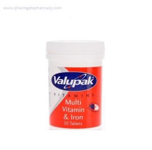 Valupak Multivitamin & Iron Tablets X 50 - Pharmgate Pharmacy